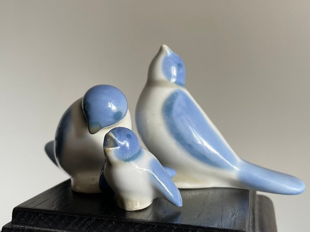 Soviet Set of 3 Porcelain Figurine Birds, Vintage Statuette Bird ...