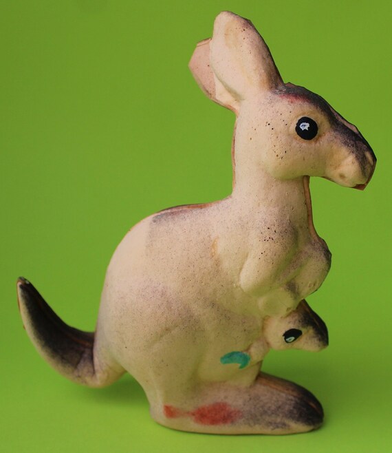 Toys vintage toy USSR toy toy kangaroo. Soviet rubber rare kangaroo ...