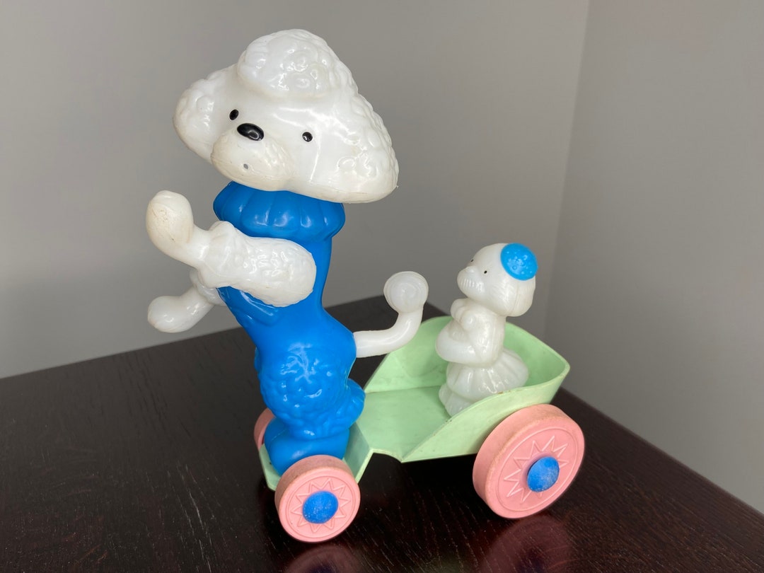 Soviet Unique Plastic Toy Poodle, Vintage Toy, USSR Toy Dog, Soviet Dog ...