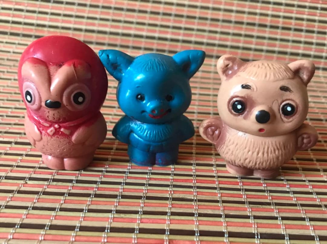 Vintage Rubber Bear, Vintage Toy Owl, Rubber Bear, Retro Bear, Soviet ...