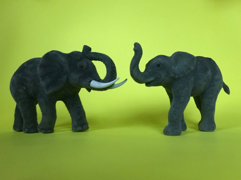 DDR Flocked Toy Vintage Toy Retro Elephant Elephant | Etsy