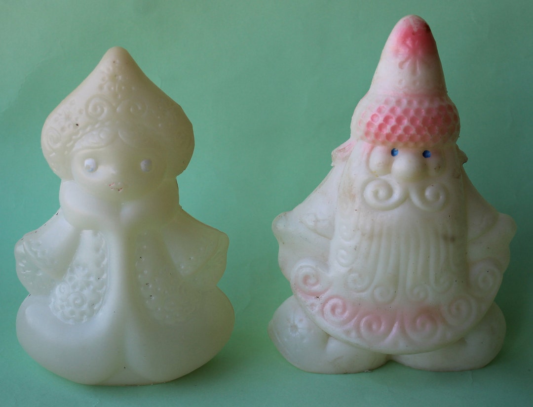 Vintage Soviet Plastic Ded Moroz & Snegurochka Toy Set - Etsy