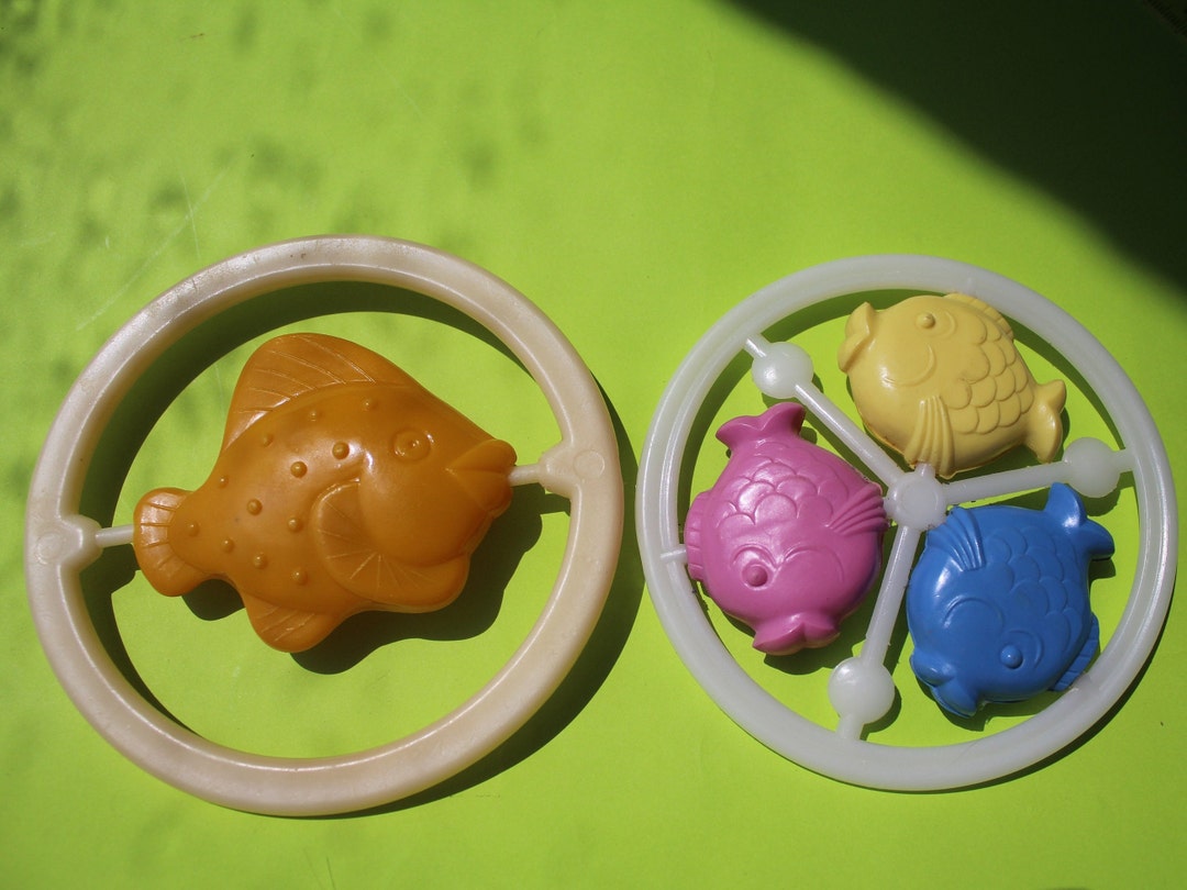 Soviet Plastic Toy, Vintage Toy, USSR Rattles, Soviet Rattles, Set of 2 ...