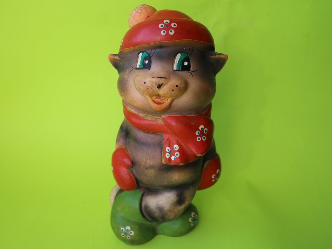 USSR Toy, Soviet Rubber Toy, Vintage Toy, USSR Toy, Cat Matroskin ...