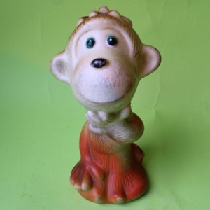 Very rare soviet rubber toy monkey soviet rubber toy vintage | Etsy