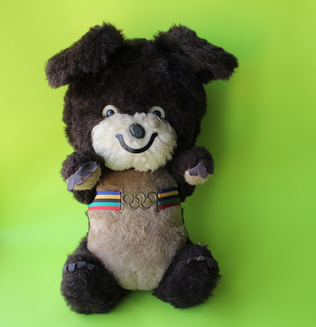 Soviet Plush Olympic Bear, Taddy Bear, USSR Toy, USSR Olympic Bear ...