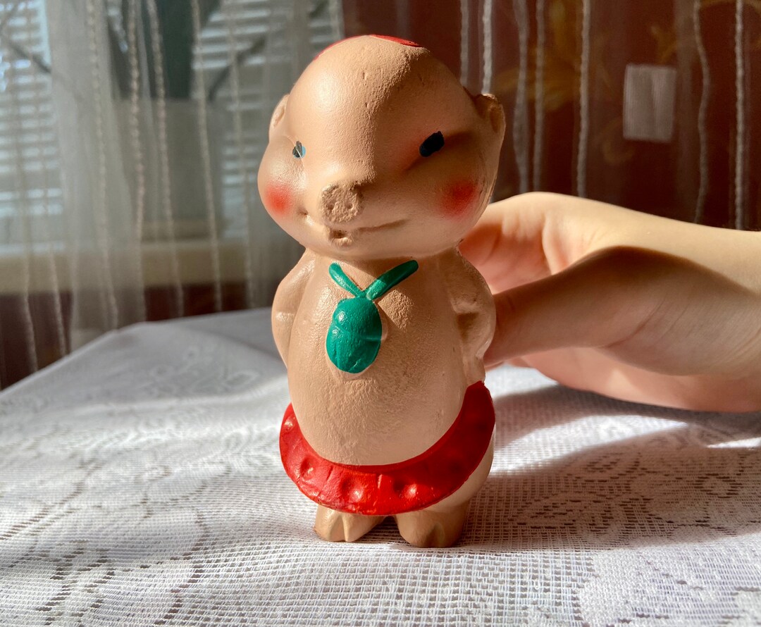 Soviet Rubber Toy, Vintage Toy, USSR Toy, USSR Pig, Soviet Pig, Rubber ...
