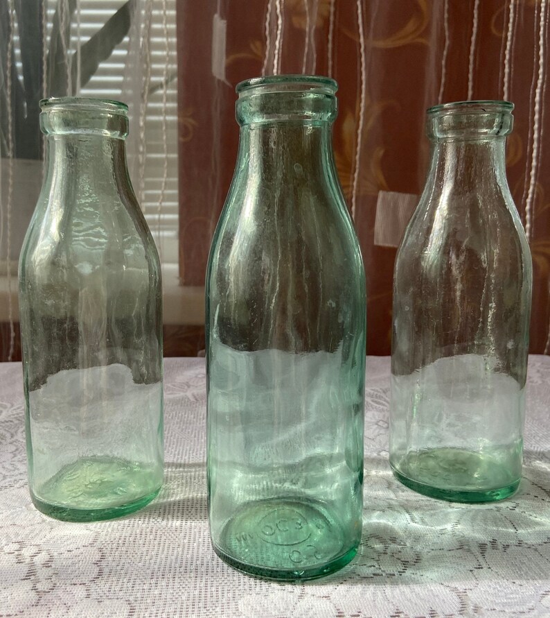 Soviet Set of 3 Milk Bottles Soviet Bottles Vintage Milk | Etsy