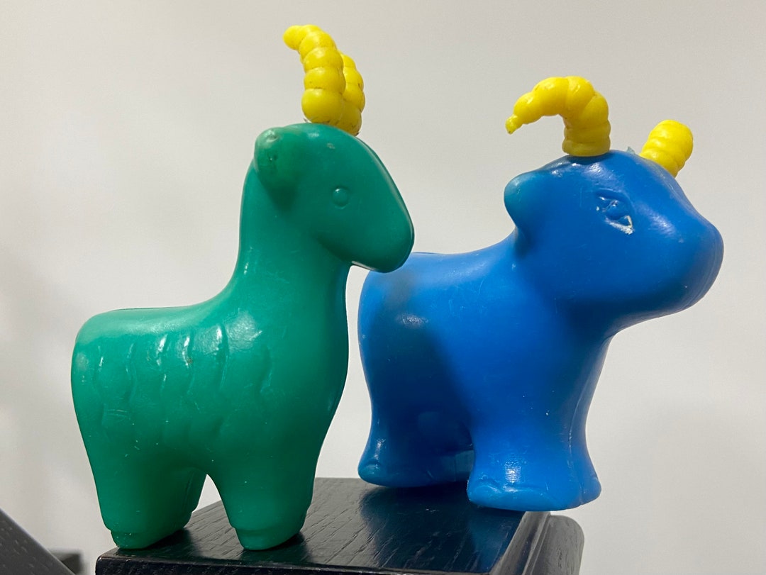 Set of 2 Soviet Plastic Domestic Toys, Soviet Plastic Toy Ram, Soviet ...