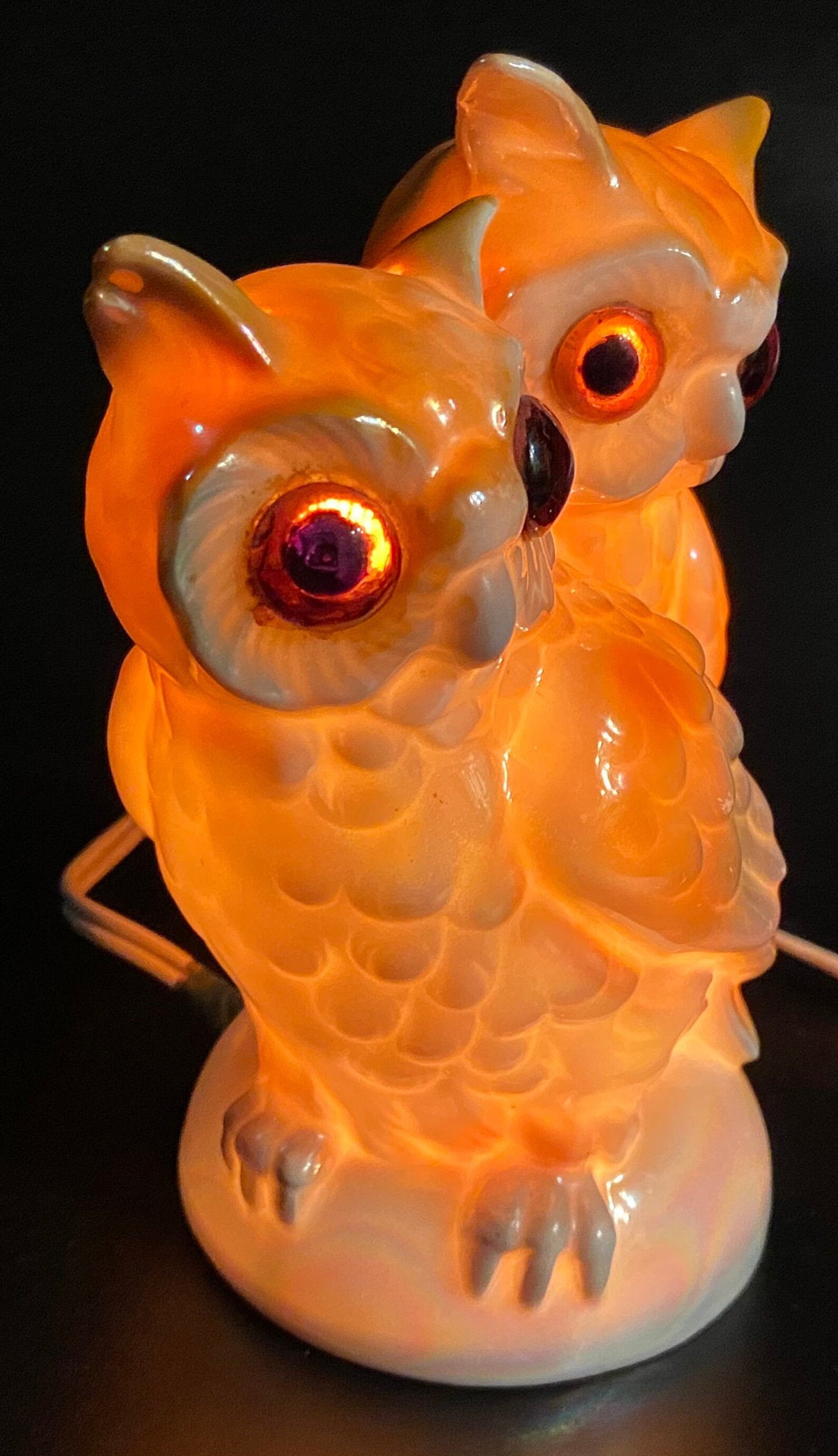 Vintage Ceramic Night Light Owls Vintage Porcelain Lamp - Etsy