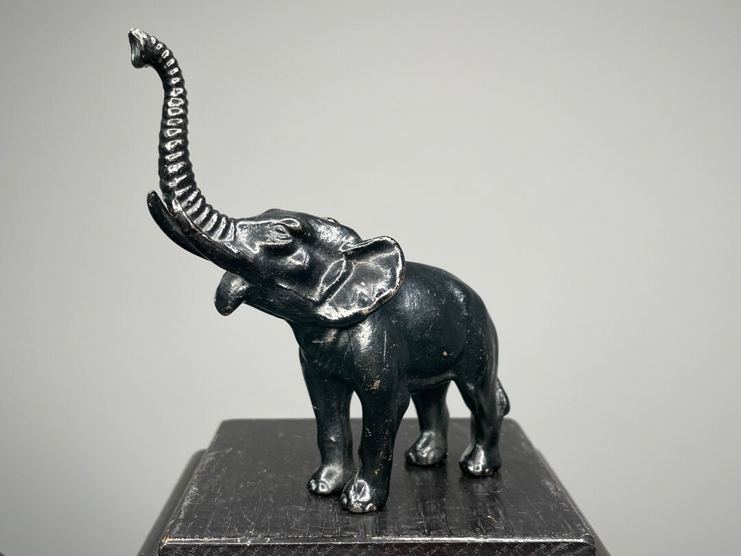 Vintage Soviet Metal Figurine Elephant, Cast Iron Figurine Elephant ...