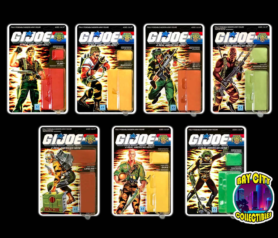 1988 G.I. JOE Tiger Force SET restoration Cardback Kits W/bubbles - Etsy
