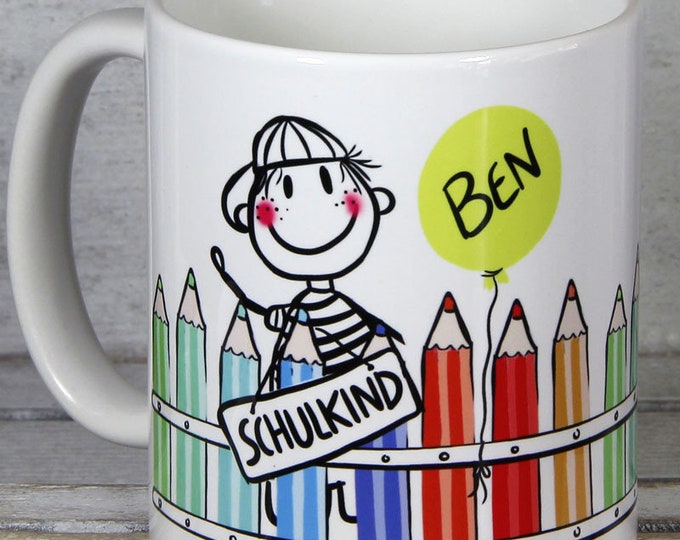 Einschulung Geschenk Schulkind Junge PERSONALISIERTE Tasse - Etsy.de