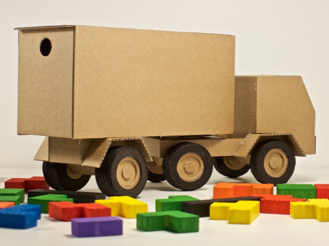 Semi Trailer Truck Cardboard DIY Toy Truck Plans - Etsy