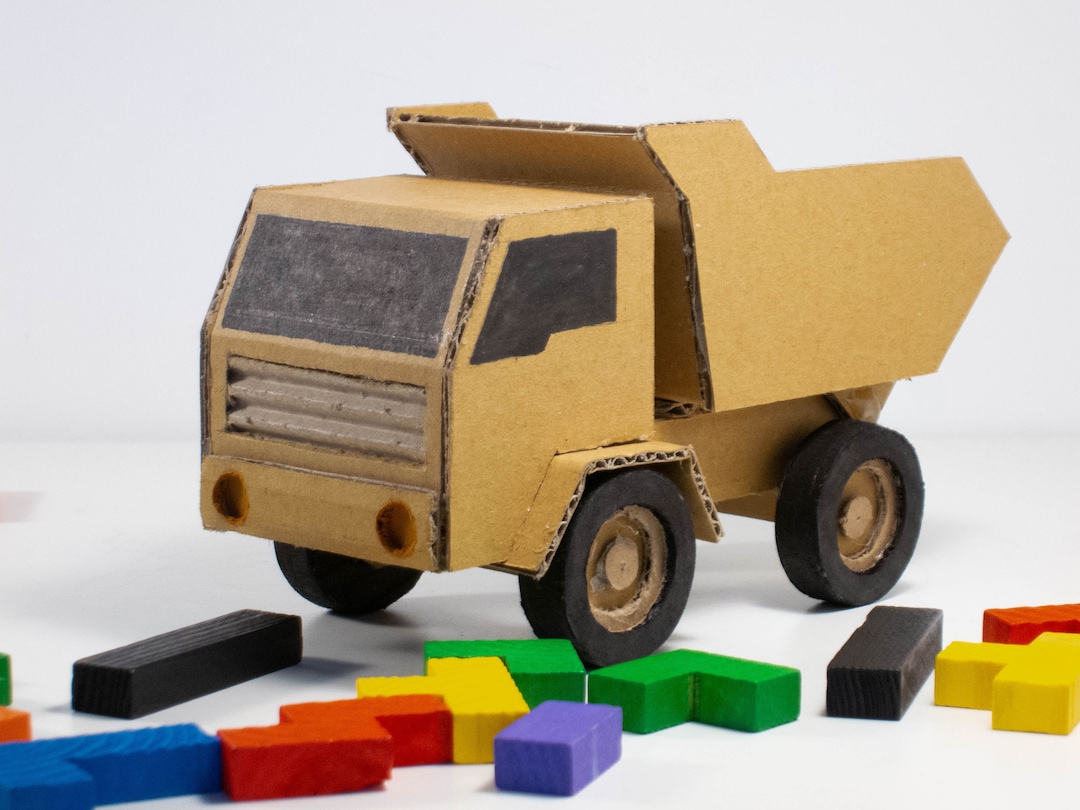 Camion-benne Dumper Truck DIY DIY Carton Toy Truck Carton Projet - Etsy ...