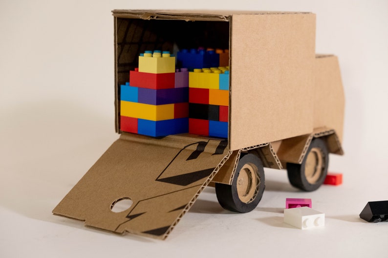 Box Truck Cargo DIY DIY Cardboard Toy Truck Cardboard Project - Etsy