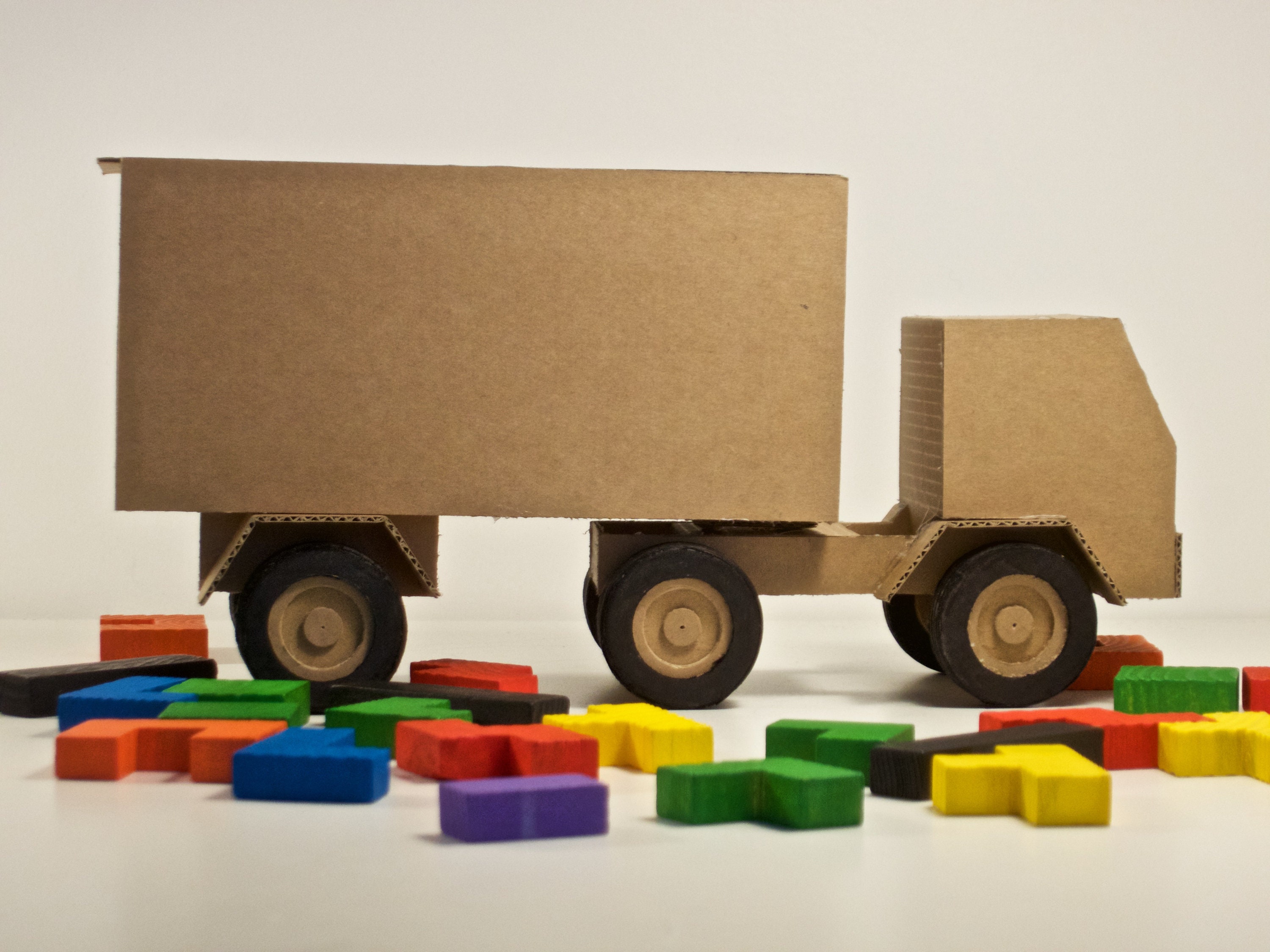 Semi Trailer Truck - Cardboard DIY Toy Truck - Plans - Etsy