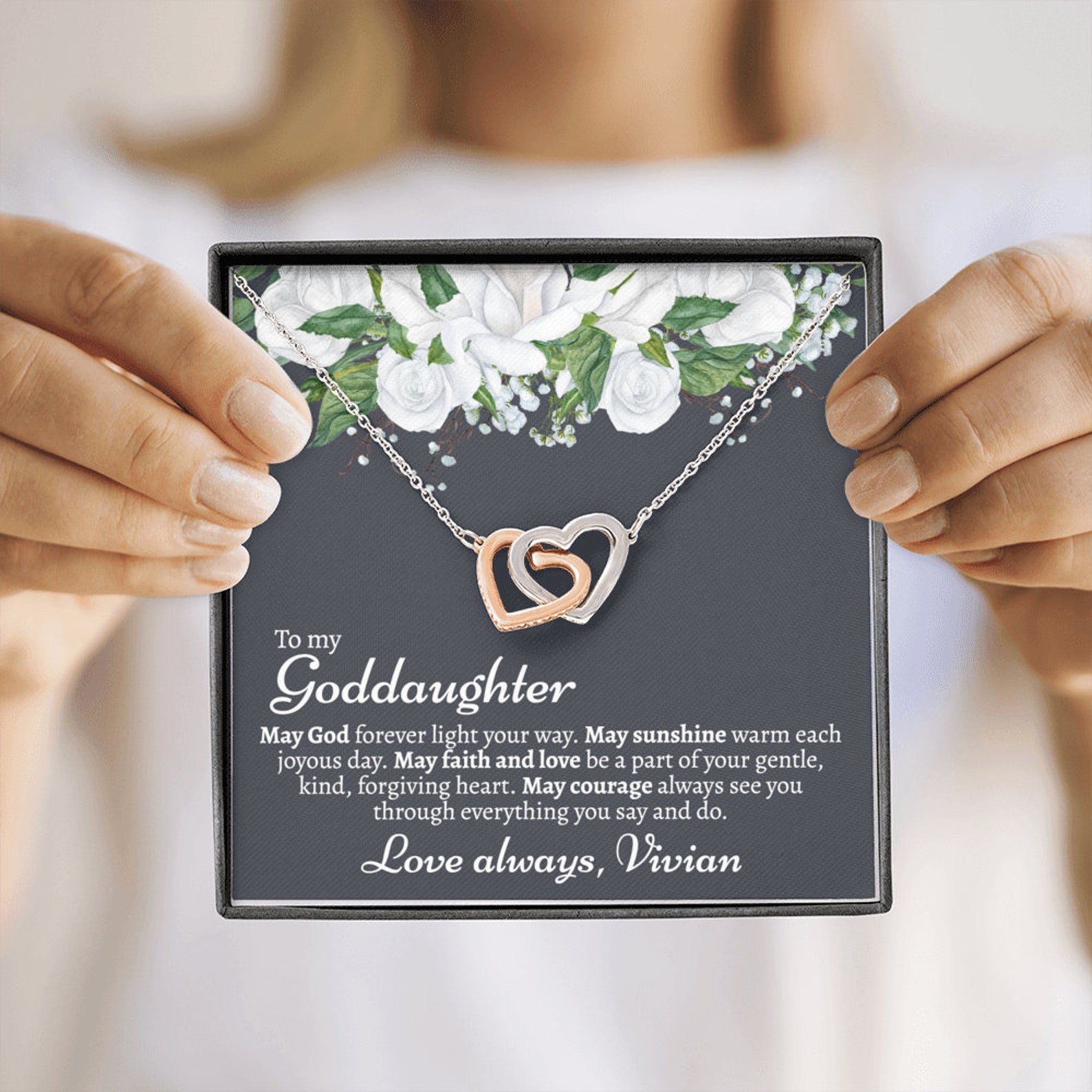 Goddaughter Gift For Baptism Goddaughter Gift From Godmother Etsy