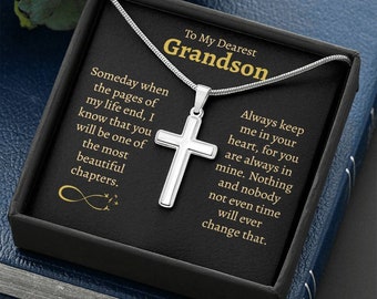 Grandson Cross Necklace - Etsy