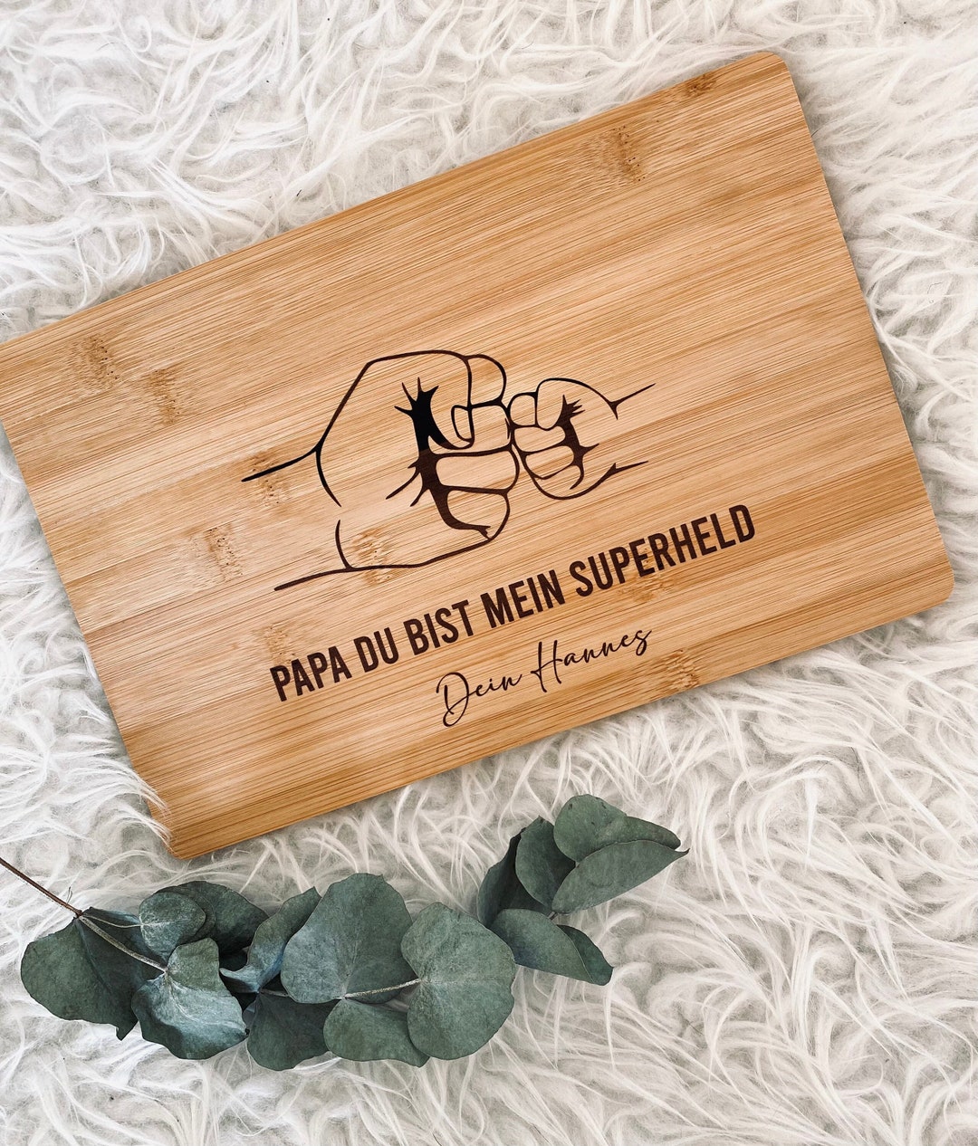 Personalized Wooden Board Father's Day Ascension Day Dad Papi Cutting ...