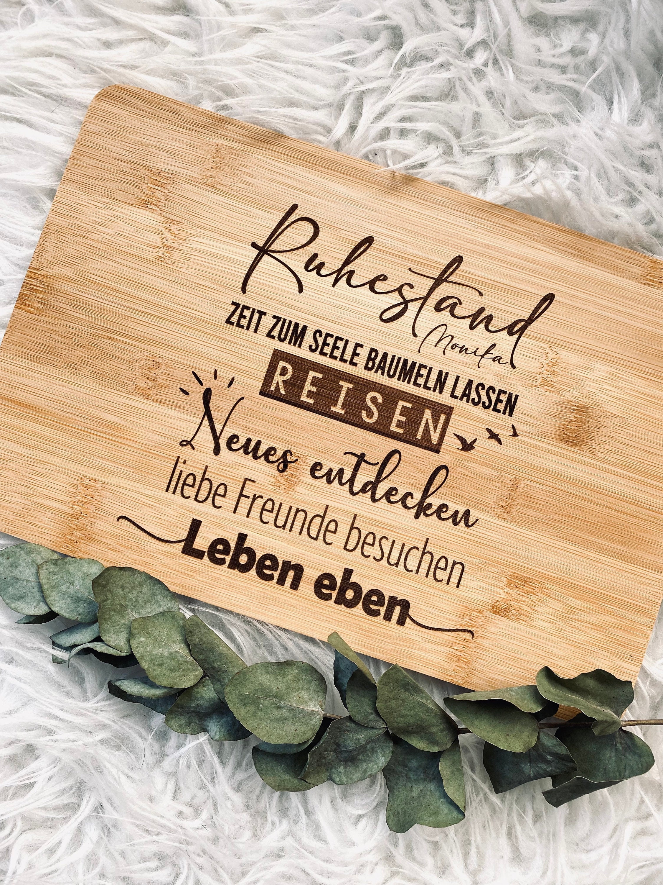 Personalisiertes Holzbrettchen Ruhestand Rente Schneidebrett - Etsy Schweiz