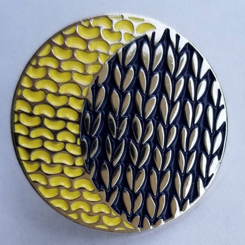 KNIT to the MOON Pin Moon Knitting Pin Moon Knit Enamel Pin Knit and ...