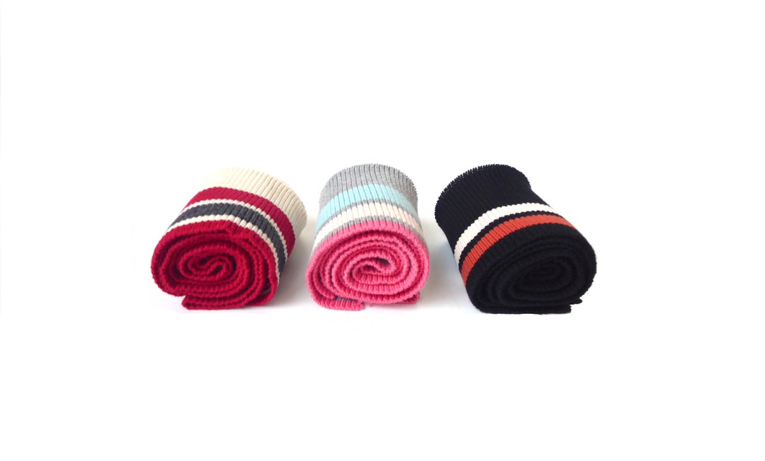 Knitted Cuffs stripes 9 X 100 Cm Color Choice - Etsy