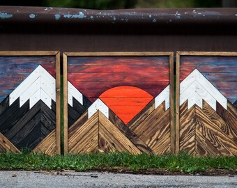 Wood panel art | Etsy