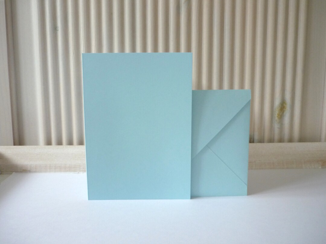 10 Double Cards A6 Light Blue With Matching Colored Envelopes - Etsy