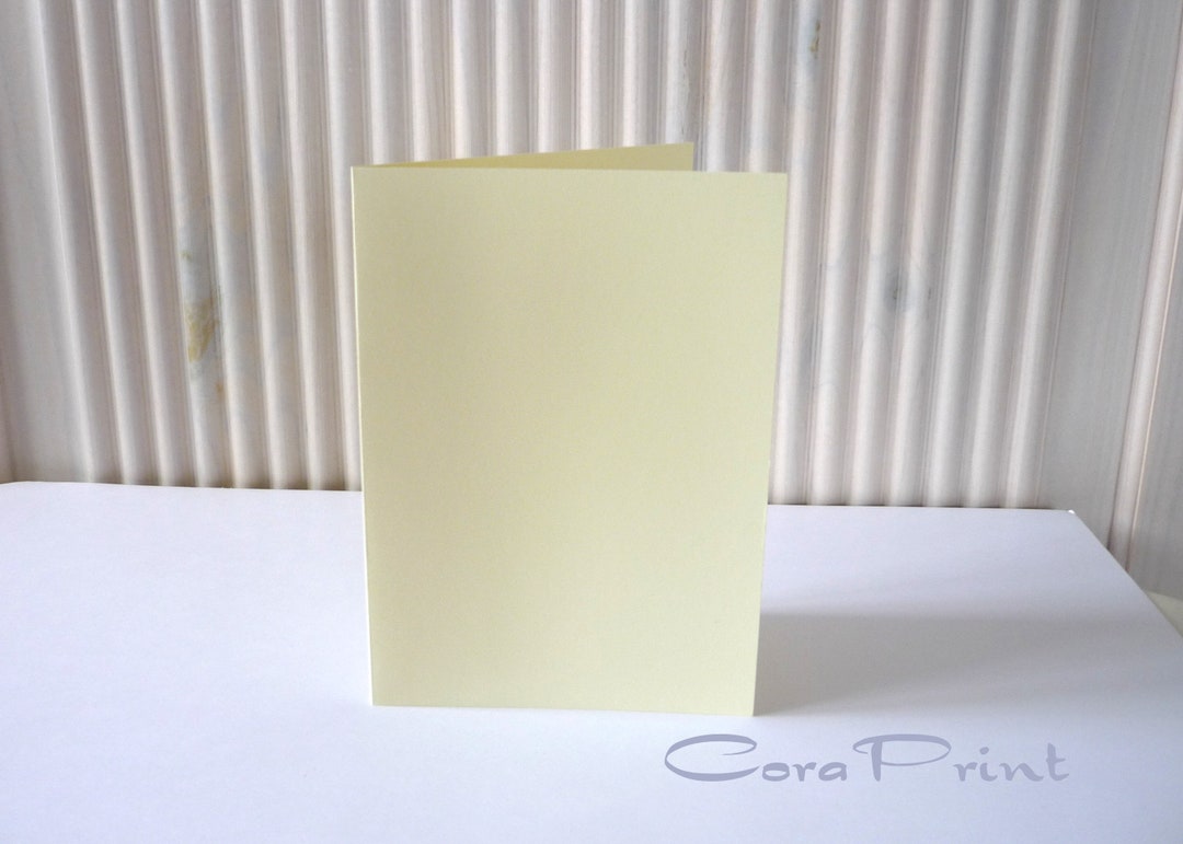 Double Cards Folding Cards Ivory Ivory Vanilla Blank Cards - Etsy