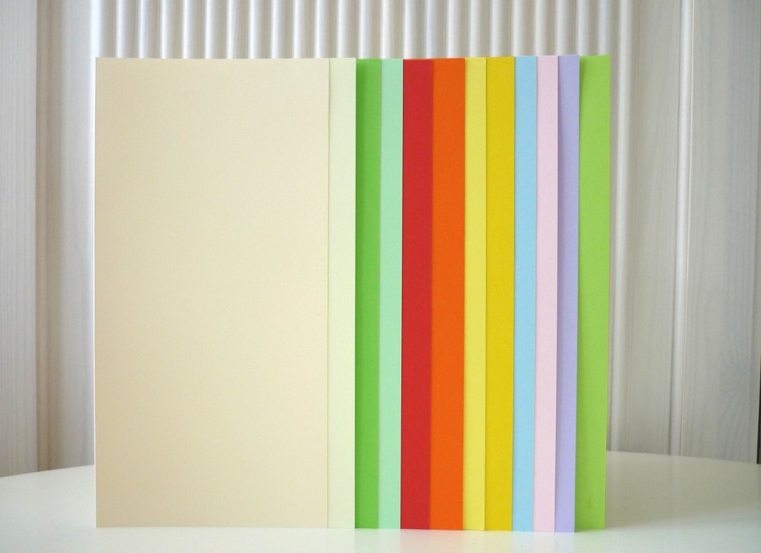 25 Double Cards Folding Cards Din Lang Envelopes Color - Etsy