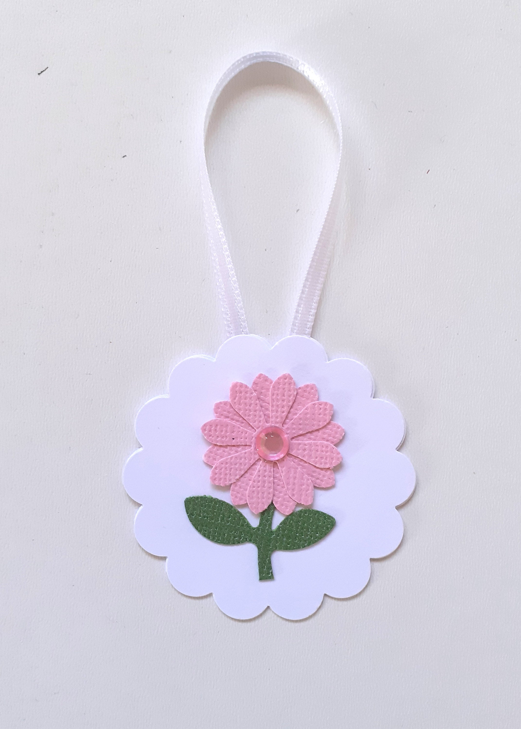 10 Pink Flower Gift Tags With Satin Loop - Etsy