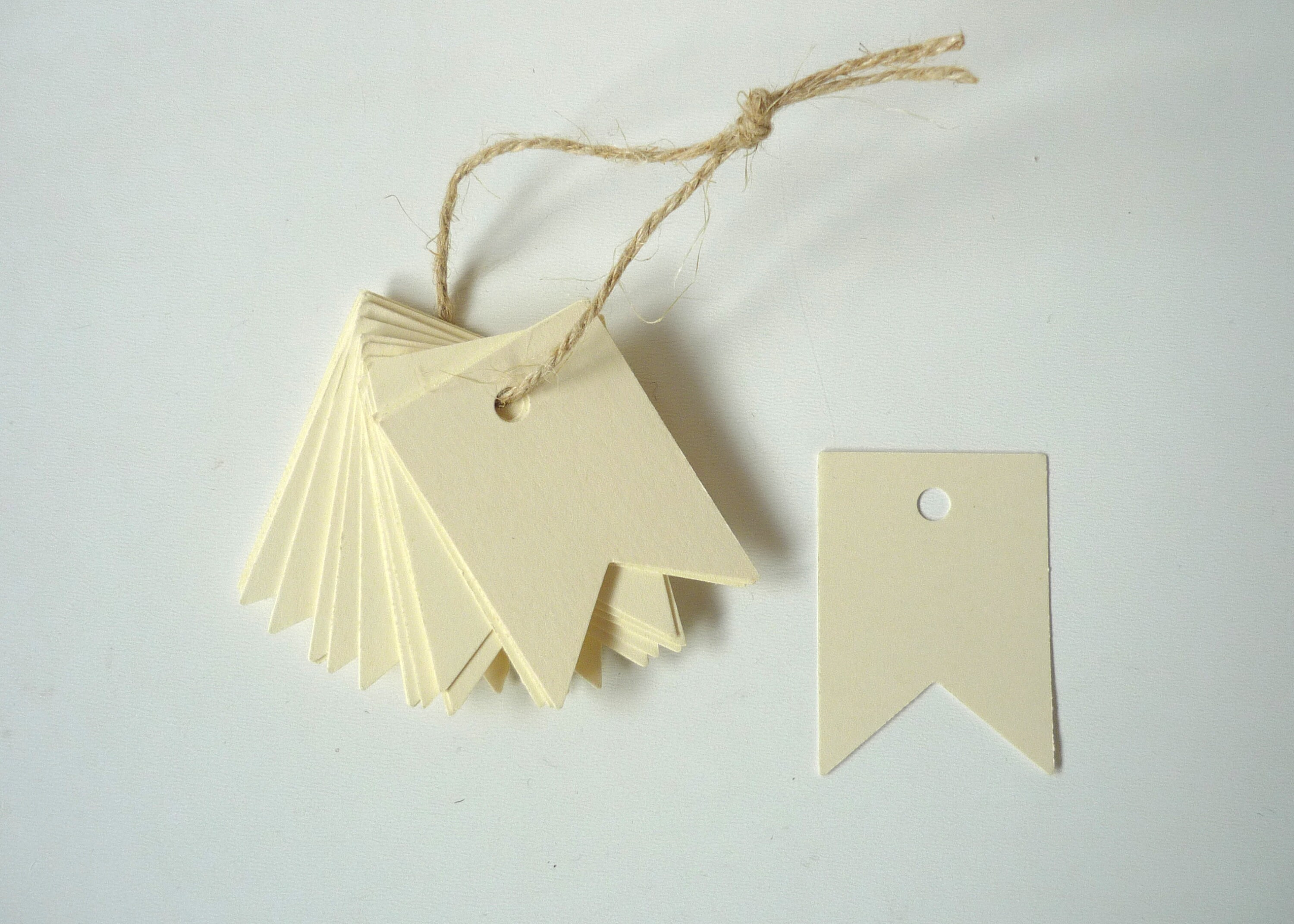 25 Gift Tags Flags Pre-punched Colors to Choose From - Etsy