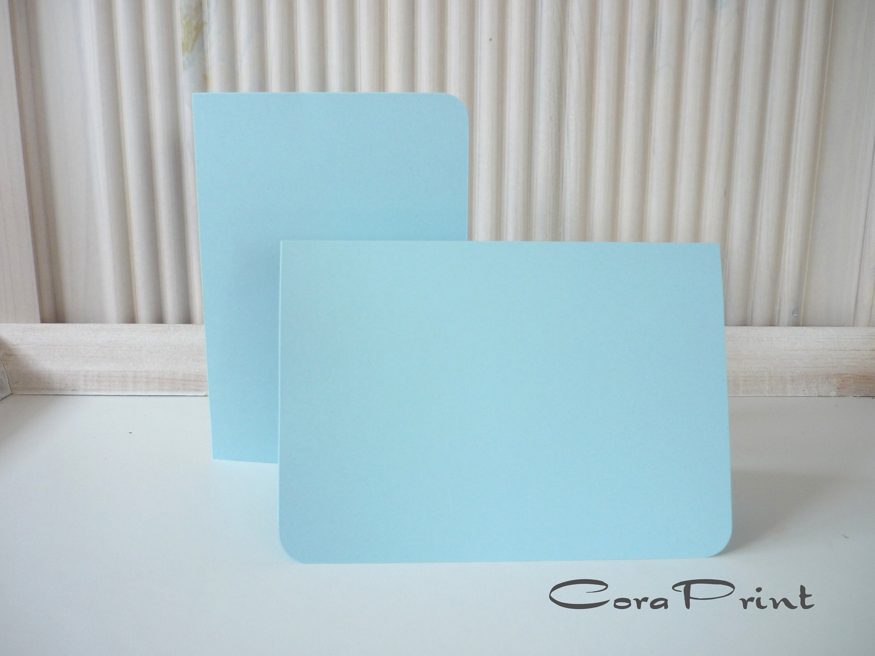 25 Double Cards A6 With Rounded Corners Color Choice - Etsy