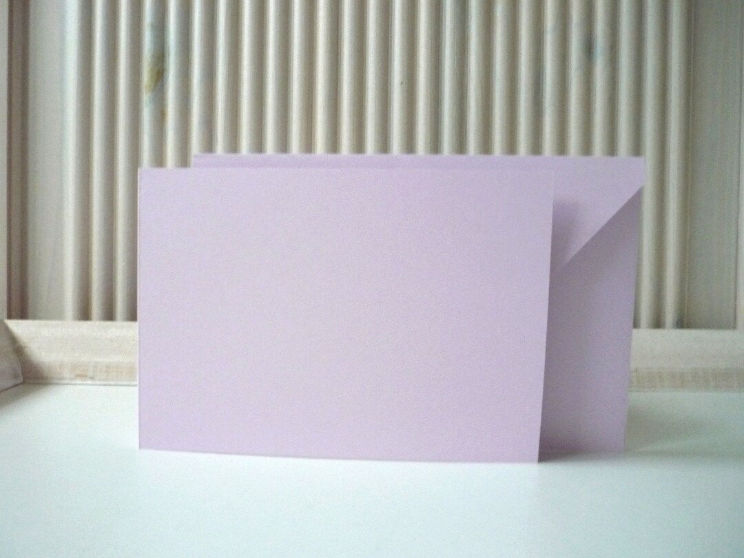 10 Double Cards A6 Landscape Format Lilac With Matching - Etsy