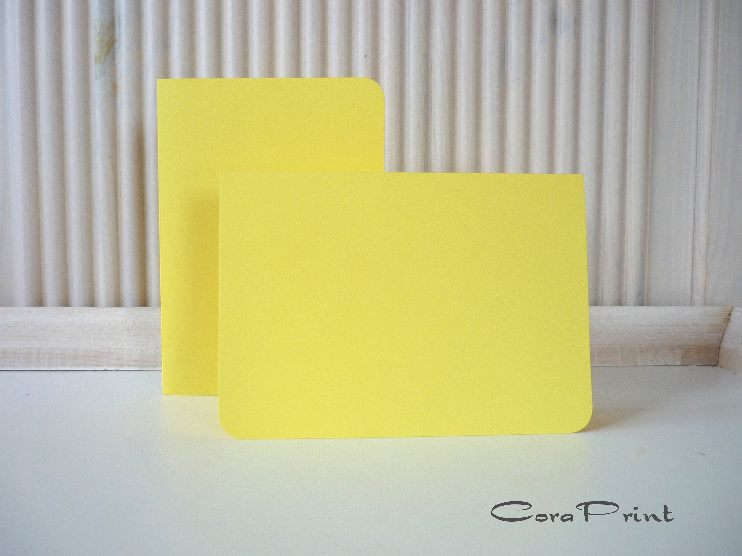 25 Double Cards A6 With Rounded Corners Color Choice - Etsy