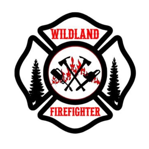 Forest Service Wildland Firefighter Axe Decal Tattered Flag - Etsy