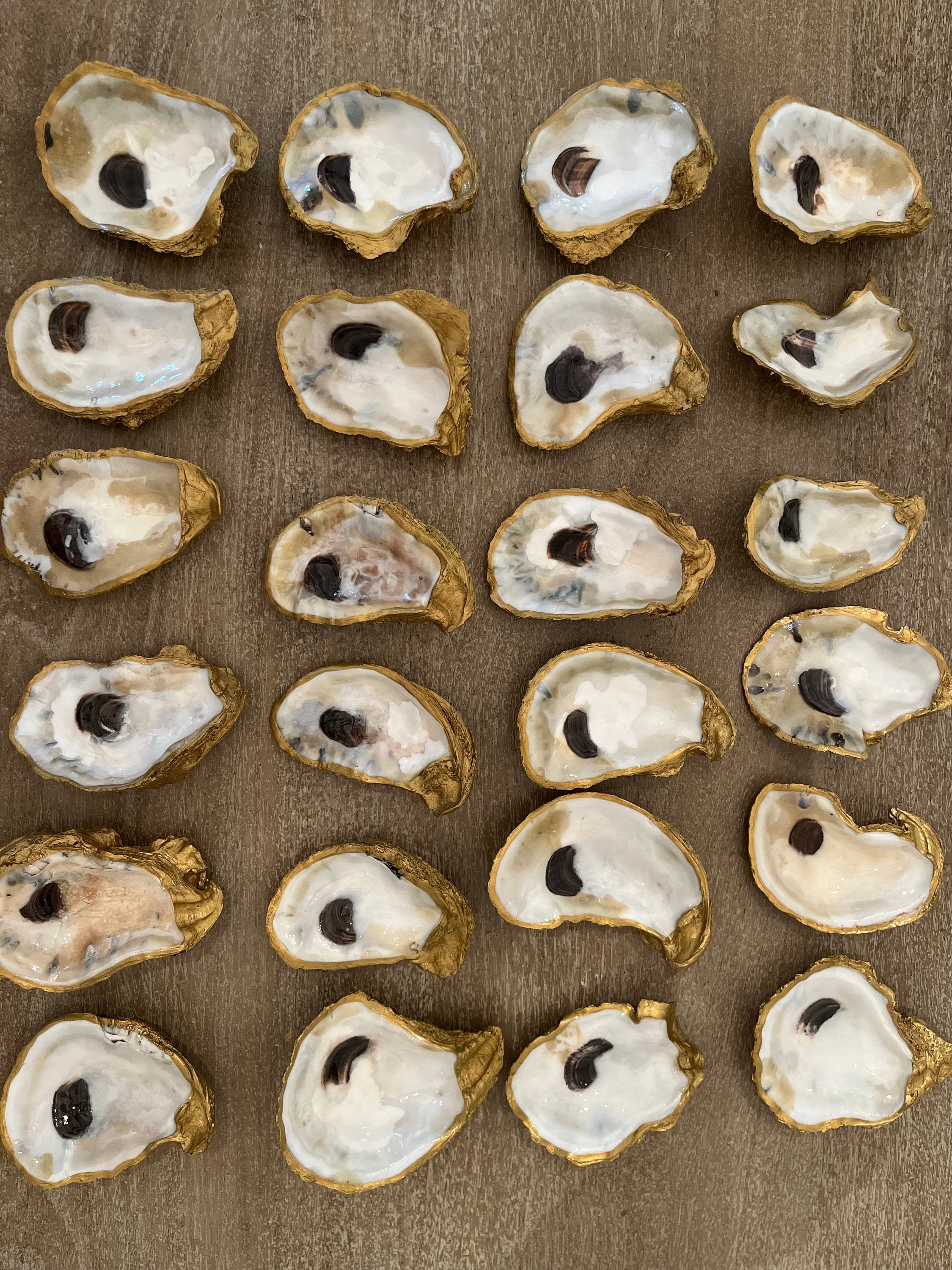 Oyster Shell, Gilded Gold Oyster Shell, Lacquered Oyster Shell,oyster ...