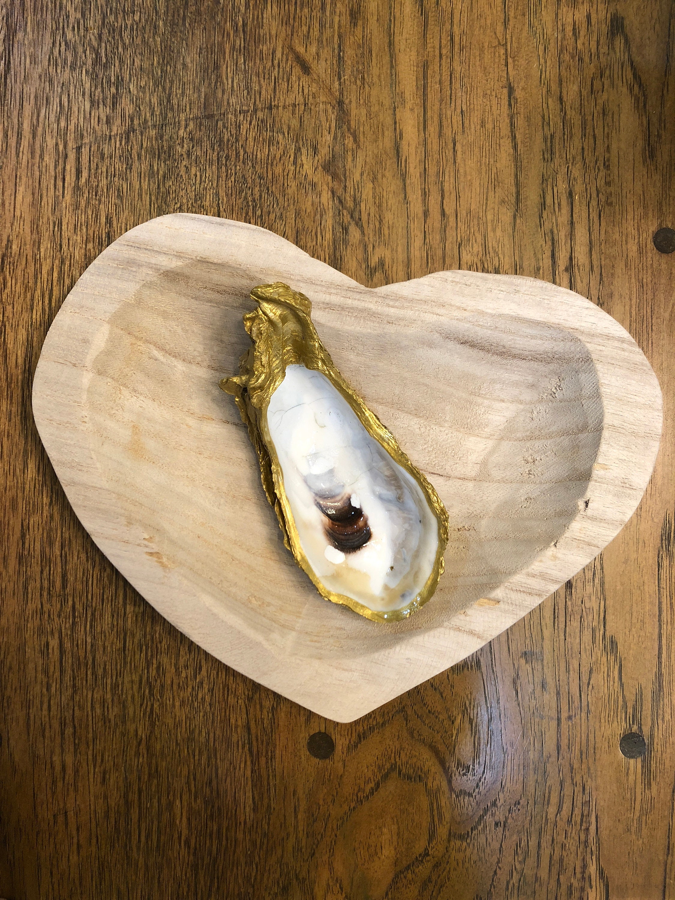 Bakers Dozen Gold Oyster Shell, 13 Gold Rimmed Oyster Shells - Etsy