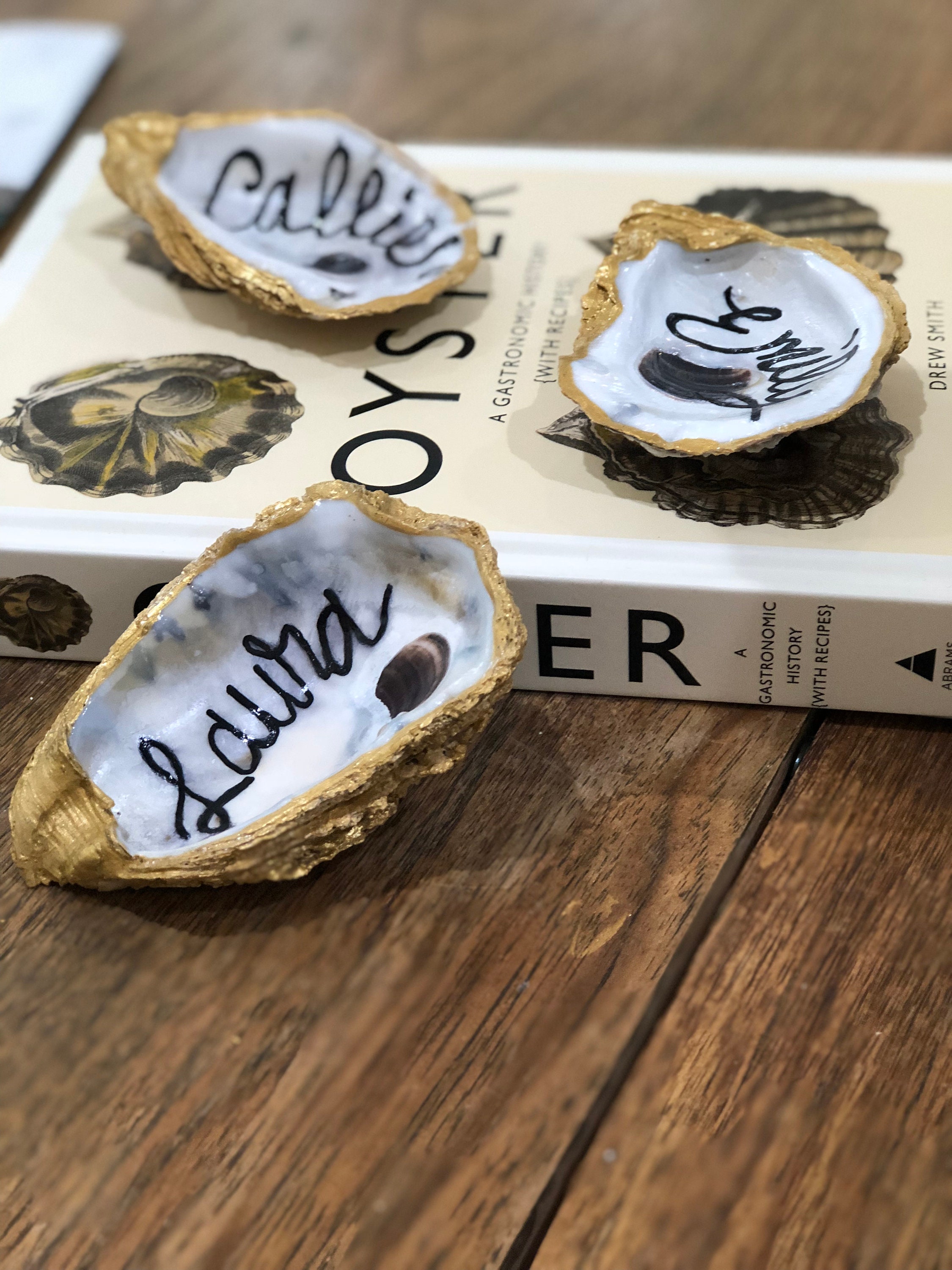Custom Name Oyster Shell, Oyster Shell With Name - Etsy