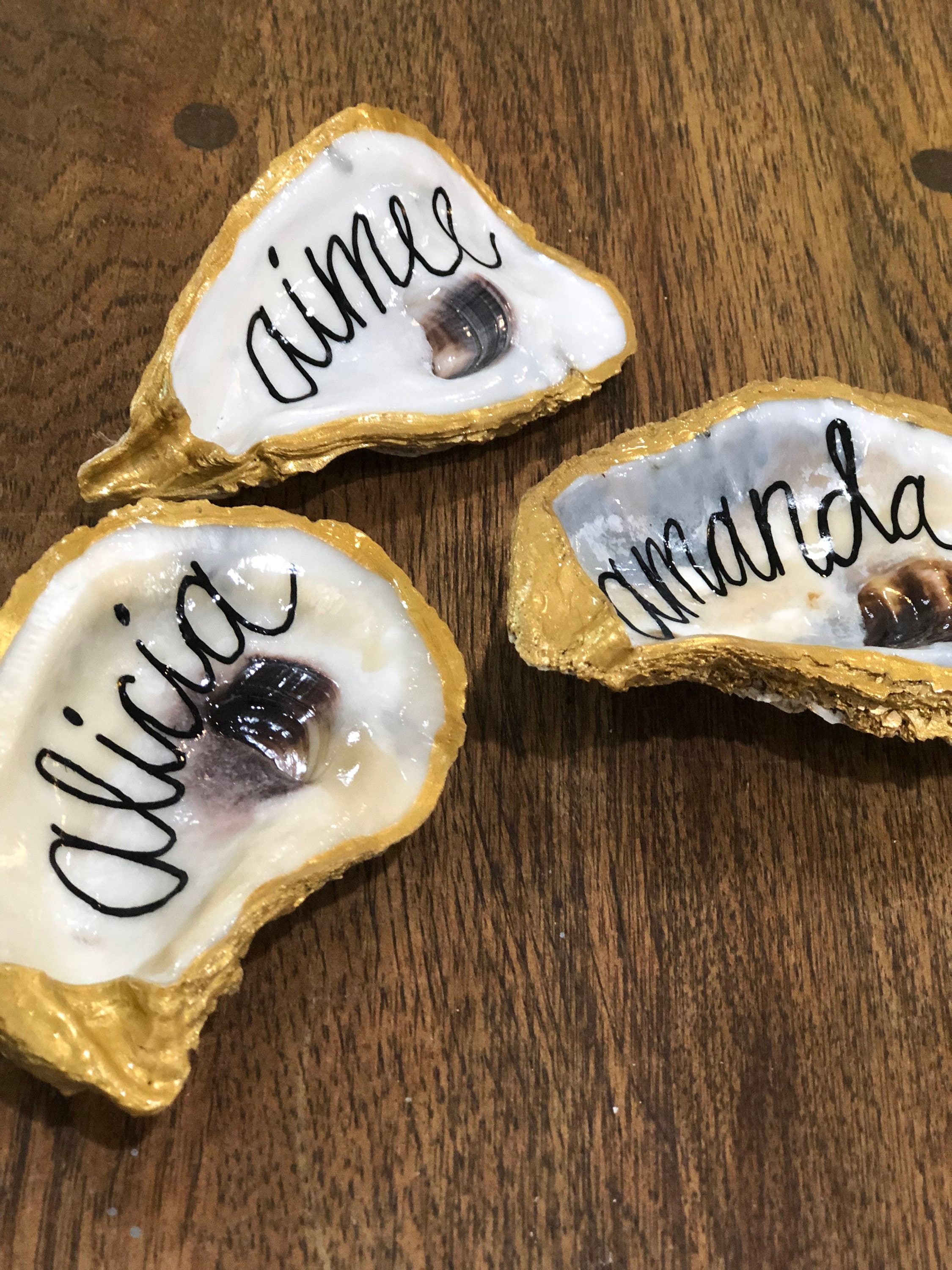 Custom Name Oyster Shell, Oyster Shell With Name - Etsy