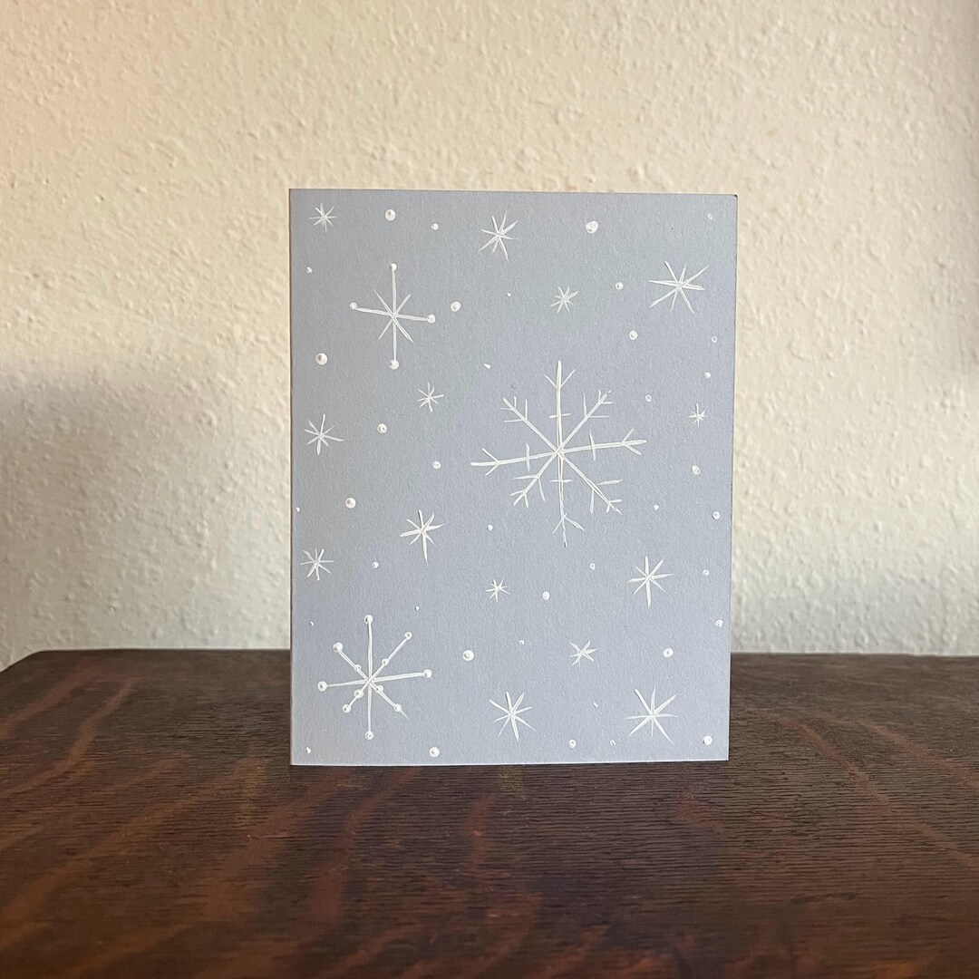 Winter Scene Card: Blank, 4.5 X 5.5 - Etsy