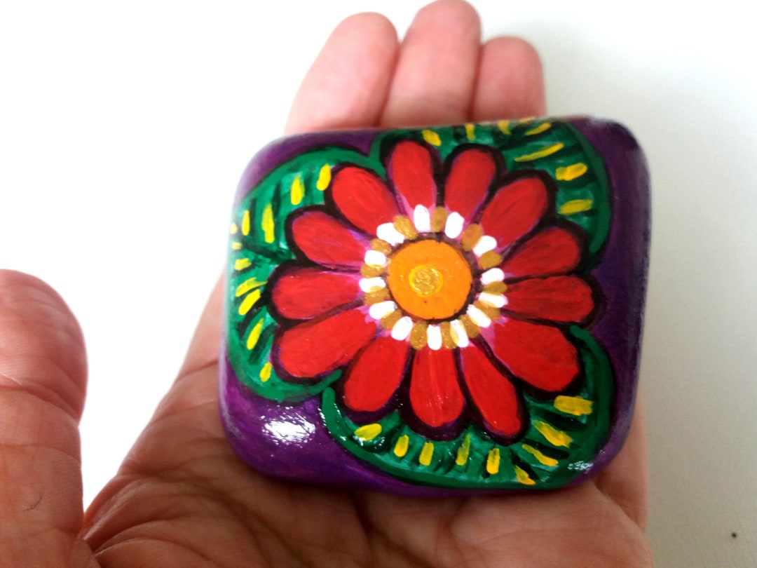 Lucky Charm Hand-painted Pebble Paperweight Gift Stone - Etsy