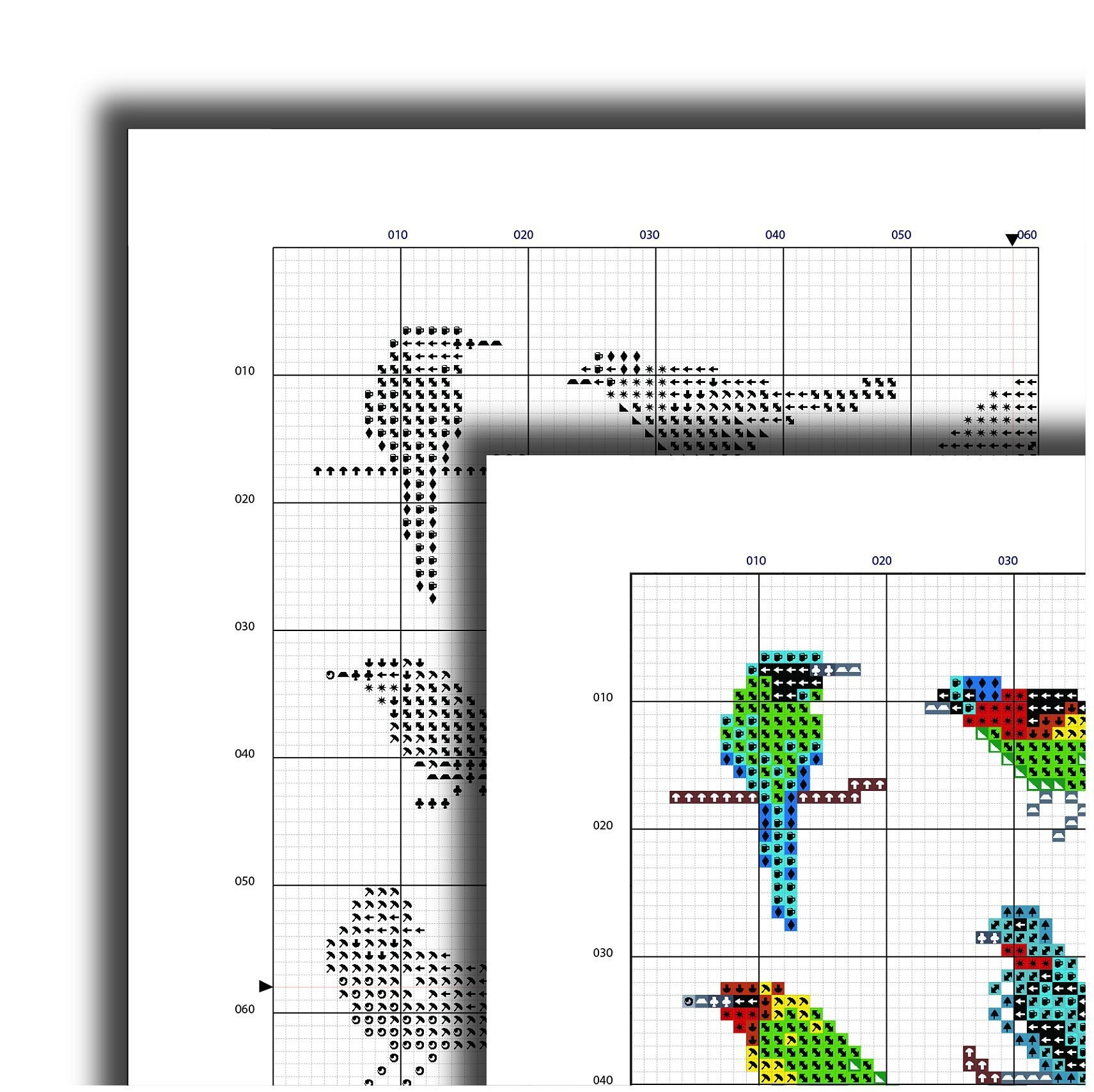 Birds Modern Cross Stitch Pattern digital Format PDF | Etsy