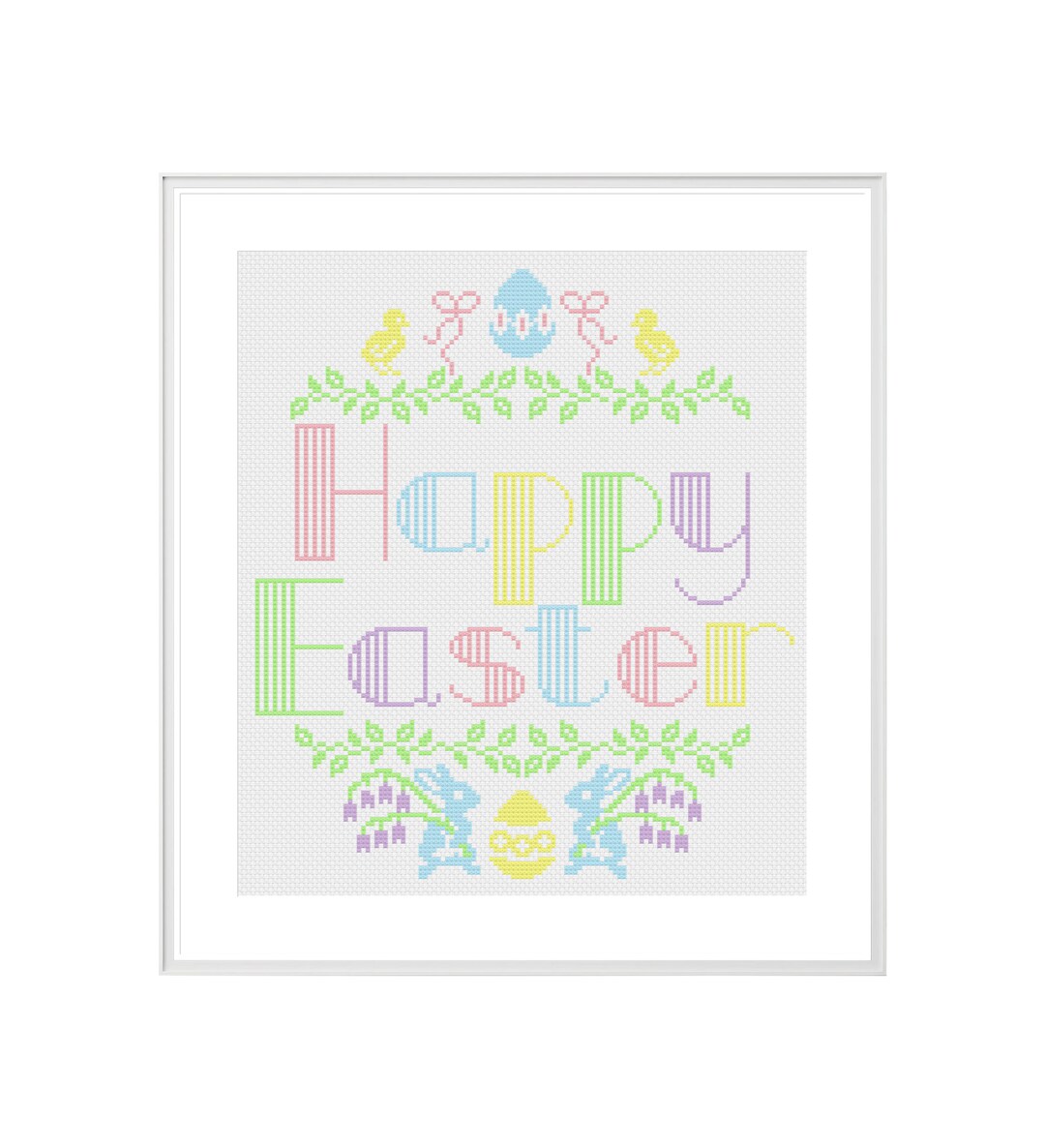 Easter Cross Stitch Pattern (digital Format PDF) - Cross Stitch Charts ...