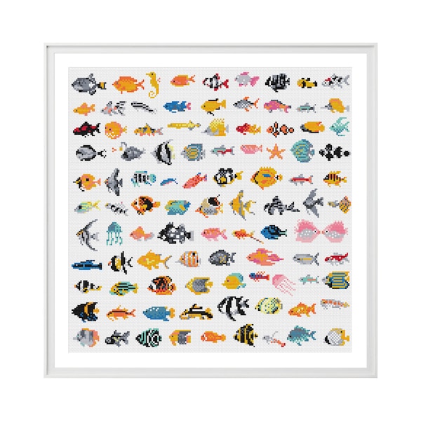 Fish Cross Stitch Pattern - Etsy