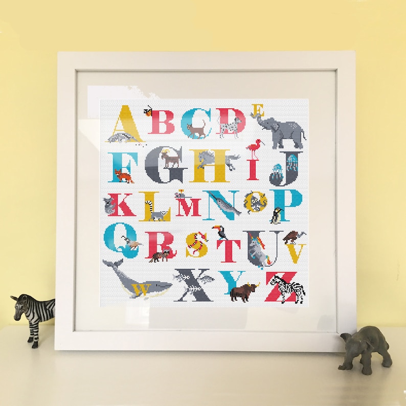 Animal Alphabet Cross Stitch Pattern Digital Download PDF | Etsy