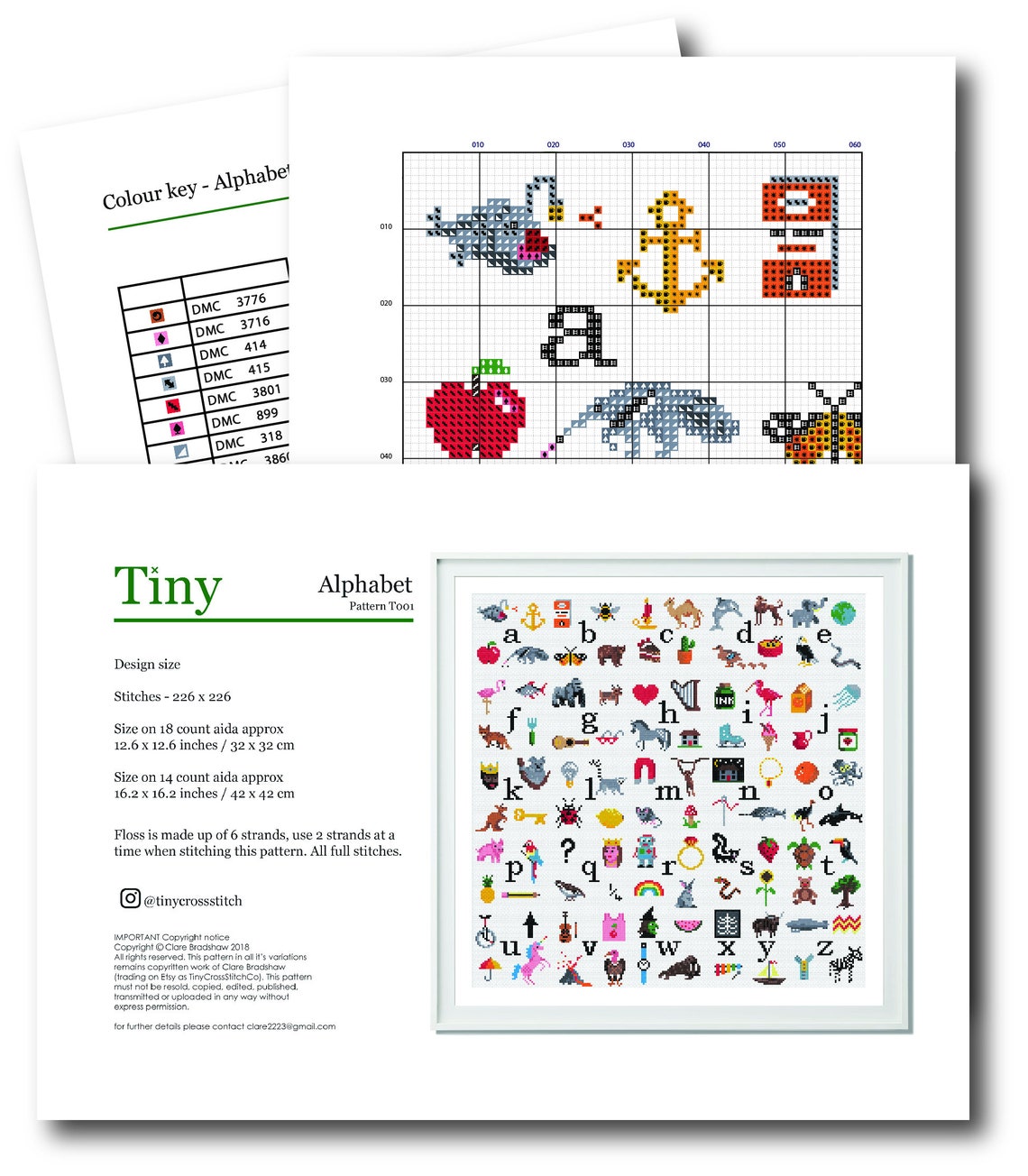 Modern Alphabet Cross Stitch Pattern digital Format PDF | Etsy