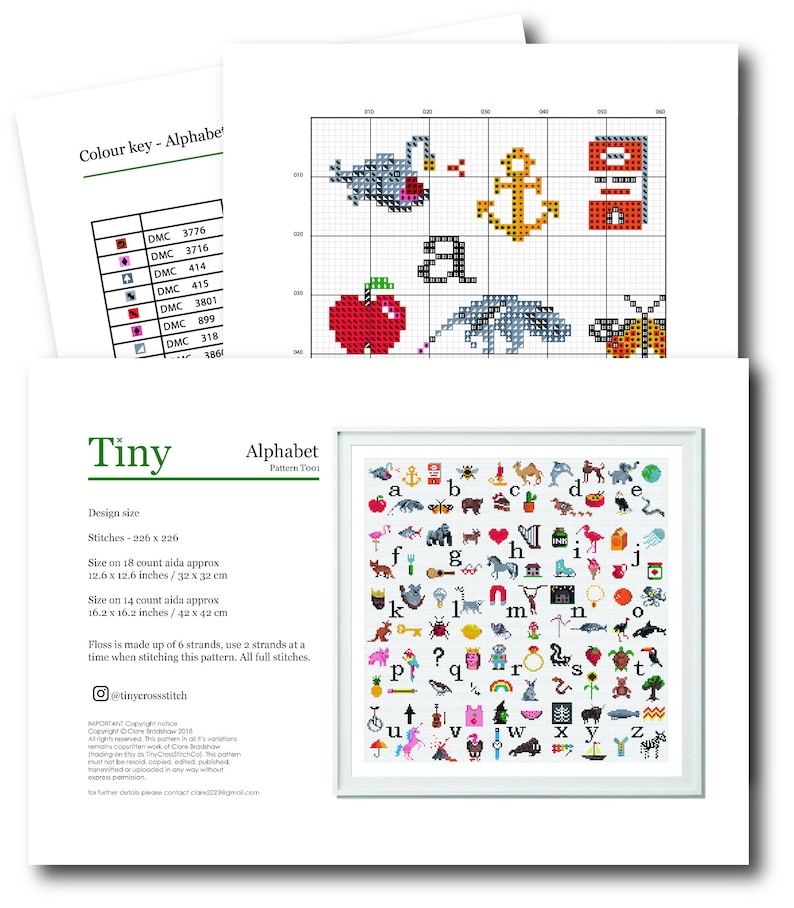 Modern Alphabet Cross Stitch Pattern digital Format PDF | Etsy