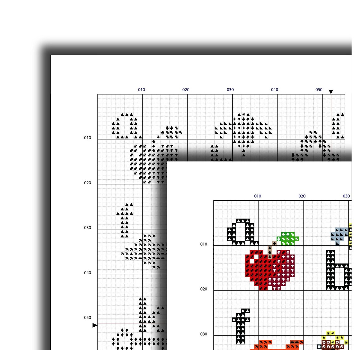 Alphabet Cross Stitch Pattern digital Format PDF Mini - Etsy